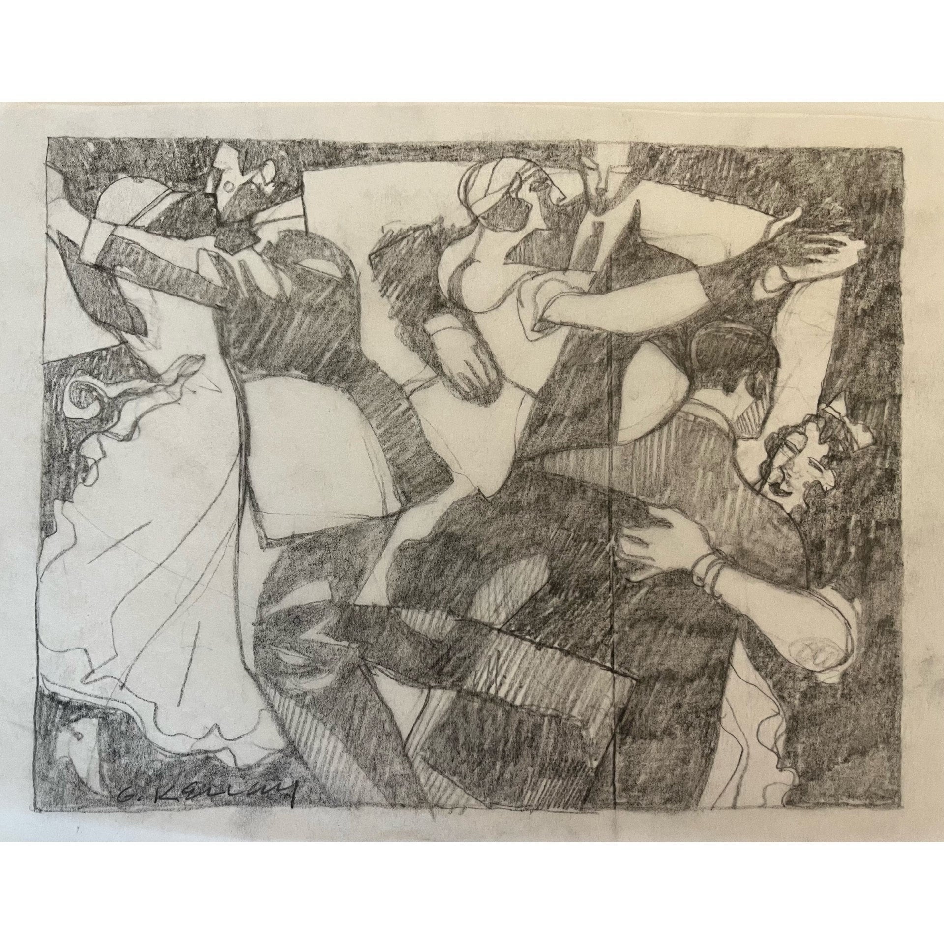 Gary Kelley Art For Sale Dancers Sketch | Gary Kelley Art